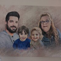 Custom Memorial Drawing, Add Deceased Loved One, Family Portrait ...