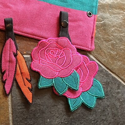 Rose Applique Embroidery Machine Design - Etsy