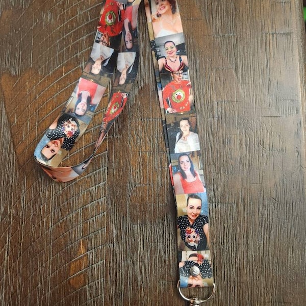 Custom Photo Lanyard, Collage Photo Lanyard, Personalized Neck Lanyard ...