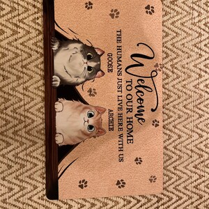 Personalized Pet Doormat, Custom Dog Cat Doormat, Pet Welcome Mat ...
