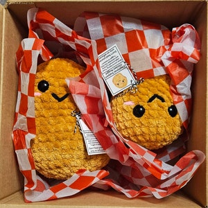 Emotional Support Chicken Nugget, Crocheted Nugget Plush, Gift for ...