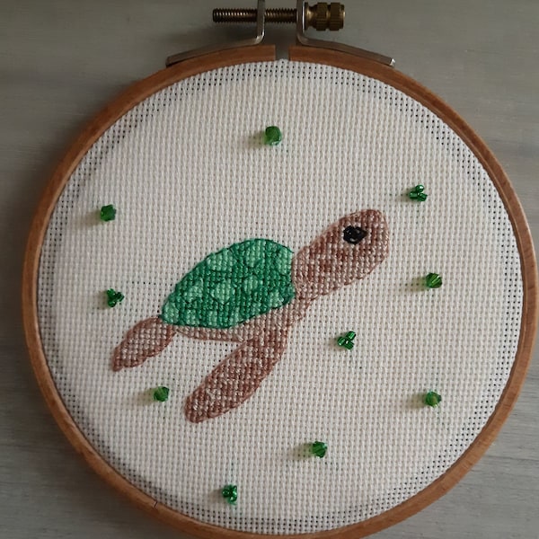Turtle Needlepoint Pattern, Nautical Needlepoint, Turtle Cross Stitch ...