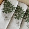 Embroidered Chinoiserie Christmas Tree Linen Napkins - Perfect ...