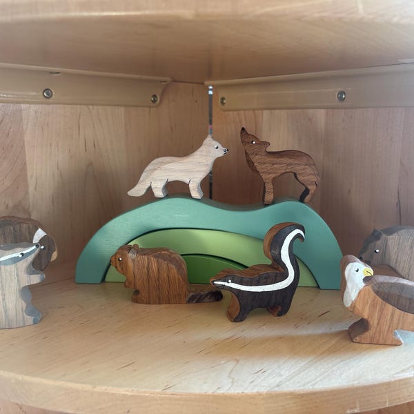 Wooden Nature Playset: Montessori Small World Play - Etsy
