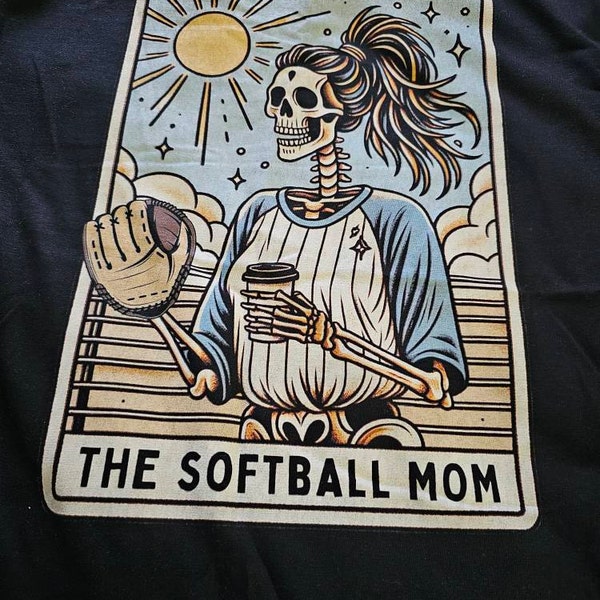 Baseball Mom Shirt, Comfort Colors® Baseball Mom Tarot Card T-shirt ...