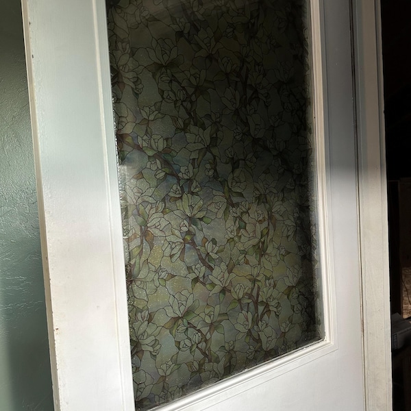 Custom Size Privacy Glass Window Film European Style Retro Flower ...