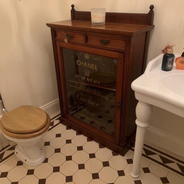 Vintage French Shabby Chic Painted Armoire 2 Door Wardrobe Breakdown ...