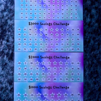 Savings Challenge ENVELOPE With Heart Icons RAINBOW A6 Savings ...
