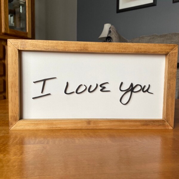 Custom Handwriting Laser Cut 3D Sign - Etsy