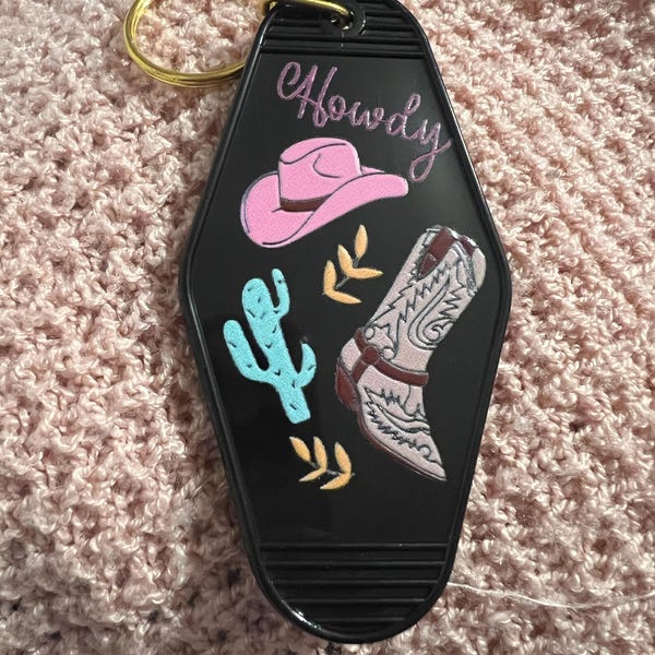 UV DTF Sticker for Retro Motel Keychain Ready to Apply No Heat Needed ...