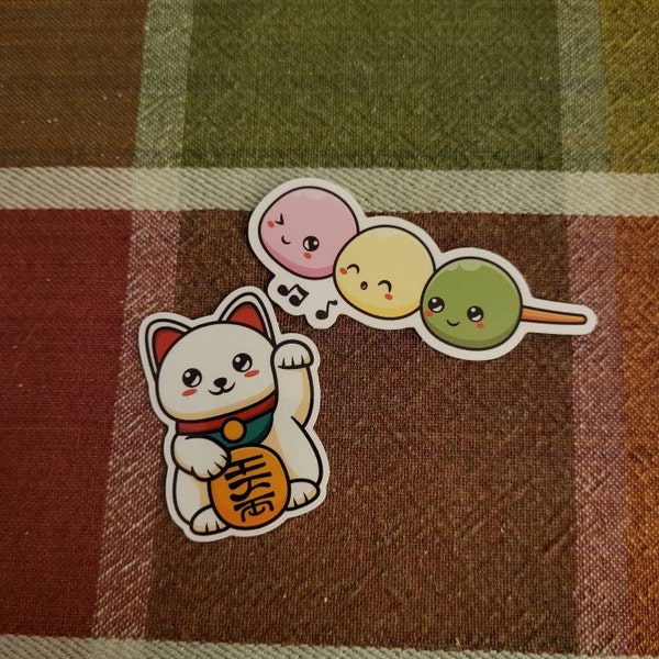 Lucky Cat Maneki Neko Sticker - Etsy