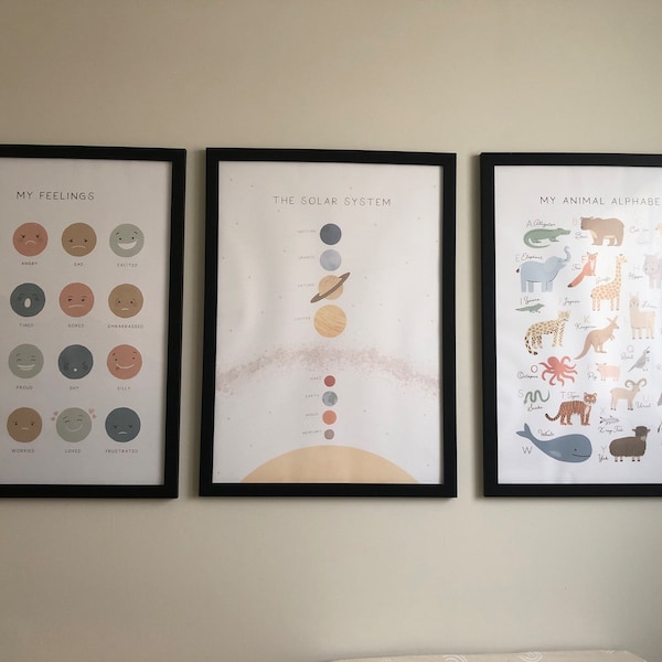 Rainbow Animal Alphabet Poster, PRINTABLE Wall Art, ABC Poster, Kids ...