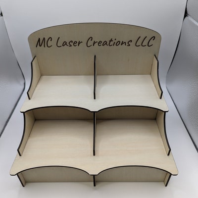 Retail Counter Display Stand Car Coasters or Anything 3 Inch Wide Laser CUT SVG Digital File ...