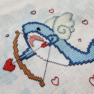 Biting Booth Shark Cross Stitch Pattern PDF - Etsy