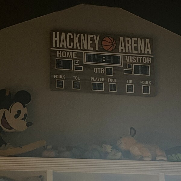 Basketball Scoreboard | Various Sizes | Hanging Wood Artwork | Sports ...