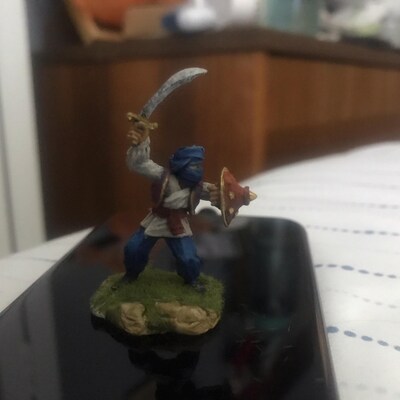 Blue Armored Knight/ Guard With Cape 28mm Painted Lazer Printed Resin ...
