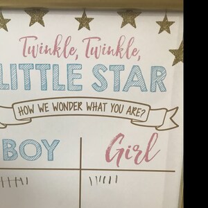 Twinkle Twinkle Little Star, Gender Reveal Package Old Wives Tales Cast ...