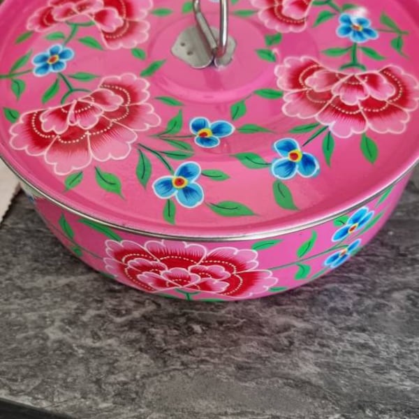 Hand Painted Masala Dabba Spice Tin, Spice Dabba, Beautiful Masala Box ...