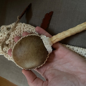 Vegvisir Shamanic Rattle. Unique Leather Maracas. Shamanic Tool ...