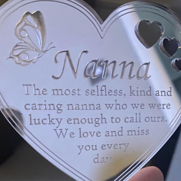 Heart Memorial Stick - Personalised - Cemetery Decoration Any Name With ...