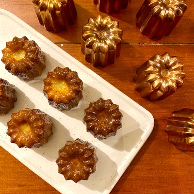 6 Copper Canele Molds Large 2.1 Inch Set of 6 Professional Quality 55 ...