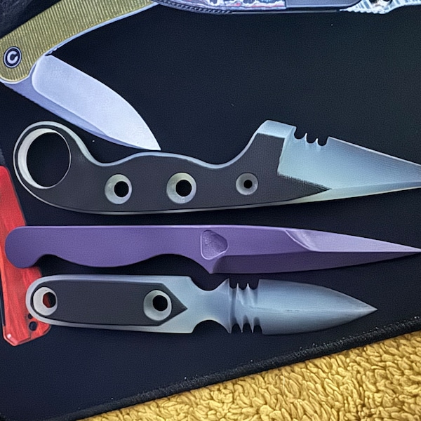 Handmade NPE "letter Opener" Gen. 2.0 Ghost G10, Purple/pink, Green and ...