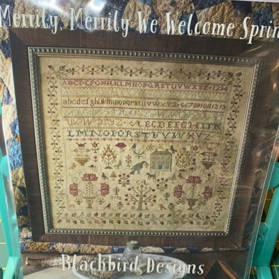 Blackbird Designs/ Merrily Merrily We Welcome Spring/ Cross Stitch ...