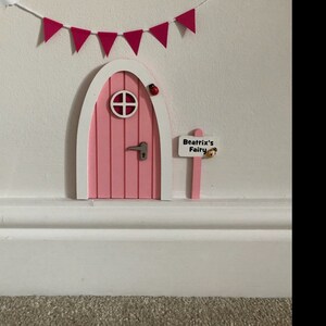 Personalised Pink Fairy Door Great Gift for Girls and Girls Room ...