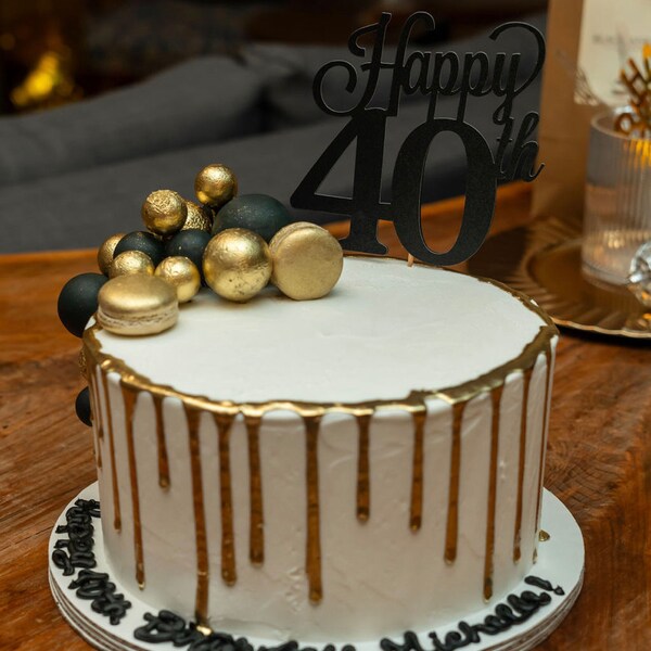 49 and Still Fine, Custom Glitter Cake Topper, 49th Party Decor, Gold ...