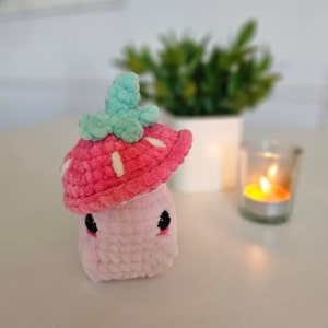 Crochet Strawberry Mushroom Pop Pattern LOW SEW Mini Mushie Fidget PDF ...
