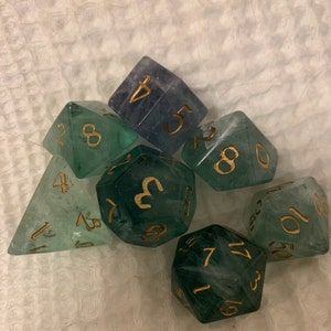 Green Fluorite Gemstone Dice Chlorophane Hand Carved | Etsy