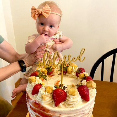 Hashtag Blessed Cake Topper, Wedding Cake Topper, Birthday Cake Topper ...