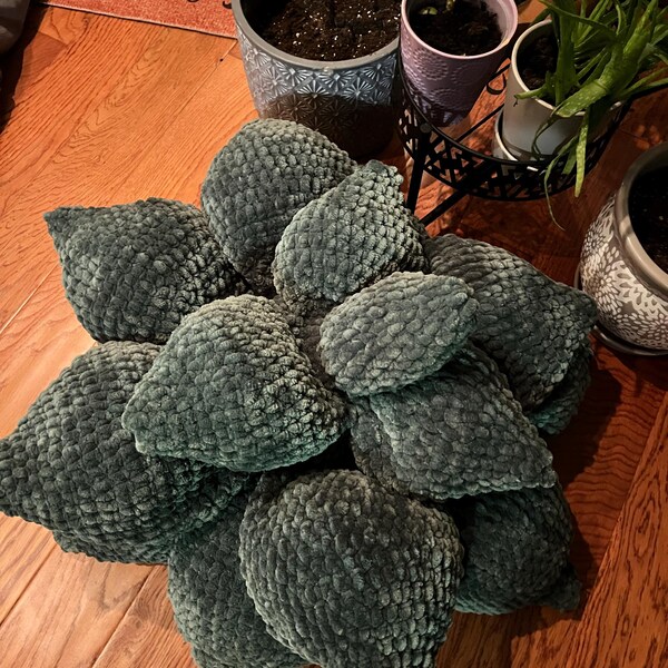 Beginner Crochet, Large Succulent Plant Pillow DIGITAL Home Decor ...