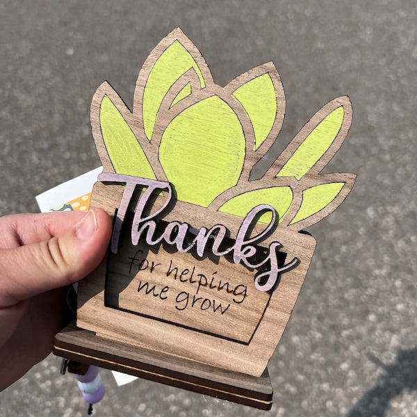 Succulent Teacher Appreciation Gift Card Holder | Thank You for Helping ...
