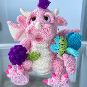 Raspberry Dragon Amigurumi Crochet Pattern From Dinegurumi Direct ...