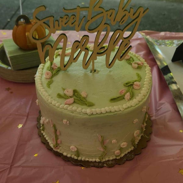 Custom Sweet Baby Cake Topper, Baby Shower Cake Topper, Birthday Cake ...