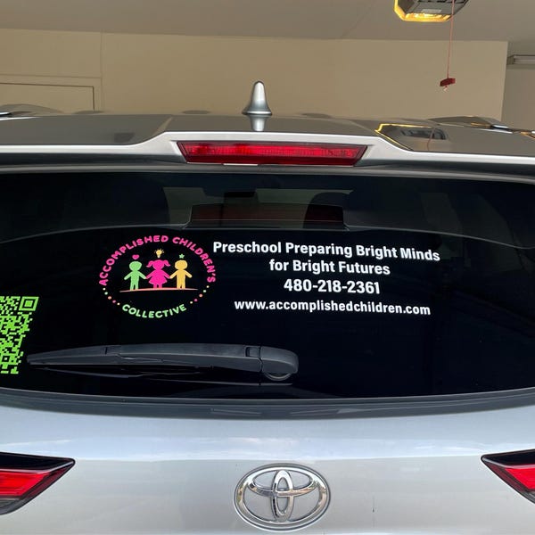 Shop Hours Decal Custom Hour Decal hours With QR Code Custom Storefront ...