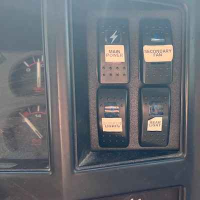 97-01 Jeep Cherokee XJ Switch Panel Fits 6 OEM Switches Passenger Side ...