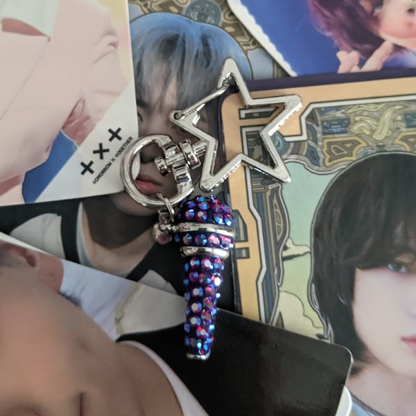 Crystal Microphone Keychain(platinum-plated Keychain) / Swarovski ...