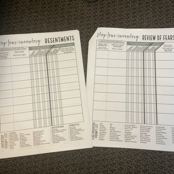 Step 4 Inventory Worksheets - Instant Download Pdf - Etsy