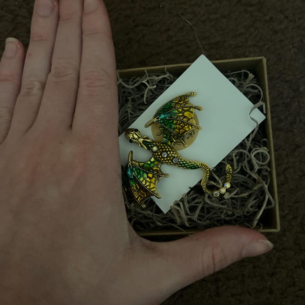 Dragon Magnet - Repurposed Jewelry - Dragon Decor - Kitchen Magnet ...