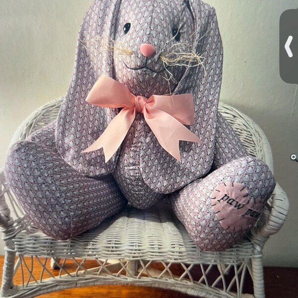 Memory Bunny (15 Inches Tall) Made From Your Loved One's Clothing - Etsy