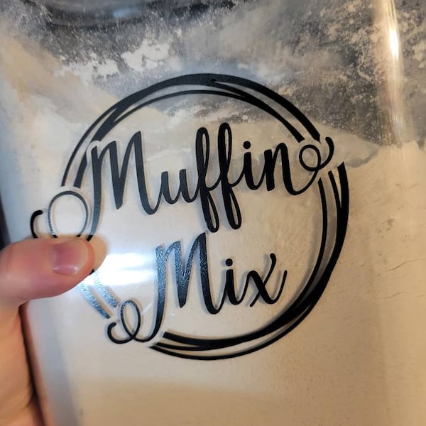 DECALS ONLY - Muffin Mix Pantry Label Decals for Your Own Containers ...