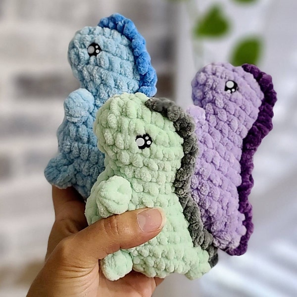 TINY-REX the Pocket Dino Amigurumi Crochet Pattern · Free DIY Video ...