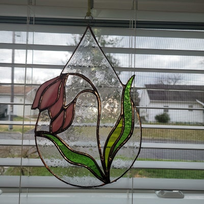 Sun Ray Plant Stained Glass Pattern, Stained Glass Patterns, Digital ...