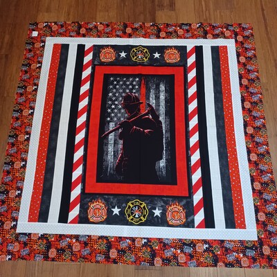 Firefighter Service Emergency Responder 24 X 45 Inches Panel by Print ...