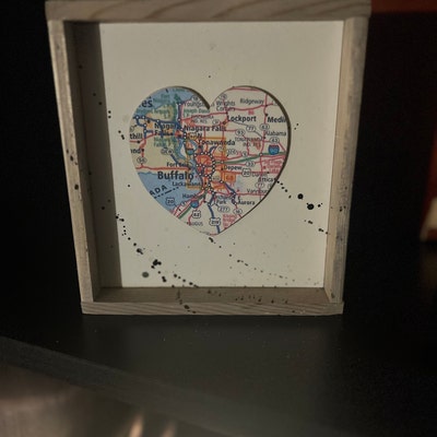 Portland Heart Sign Heart Map Sign Portland ME Sign - Etsy