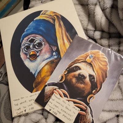 Edna the Fortune Teller Sloth Print Signed 1-20 5x7 Art Print on Deluxe ...
