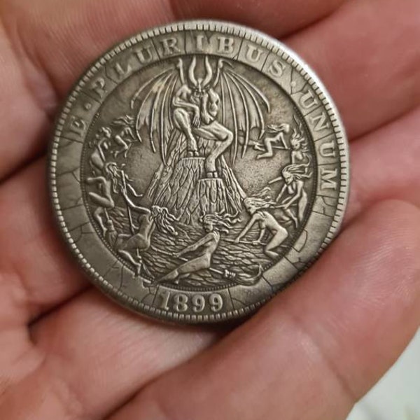 Lucifer Coin Coven of Witches Occult Magic Fantasy Myth Hobo Coin - Etsy UK