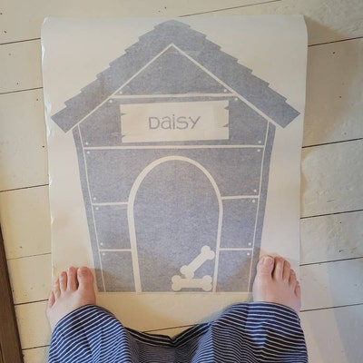 Doghouse Decal With Two Names Dog House Wall Sticker Pet Gift - Etsy